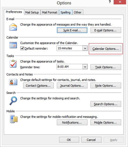 Outlook - Show week numbers in the Month View and Date Navigator