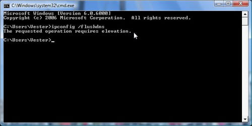 The requested operation requires elevation