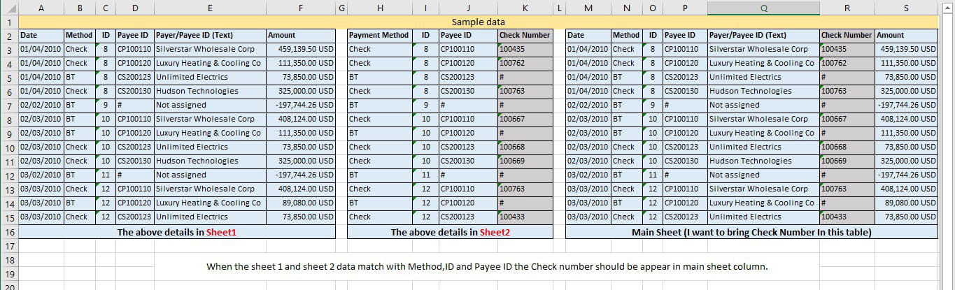 How To Pull Data From Column Based On Multiple Criteria 