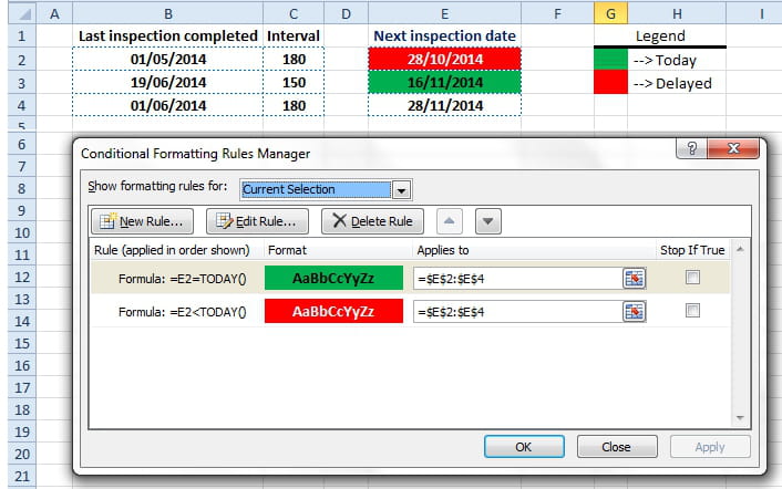 Conditional Formatting Highlight Overdue Dates Solved 