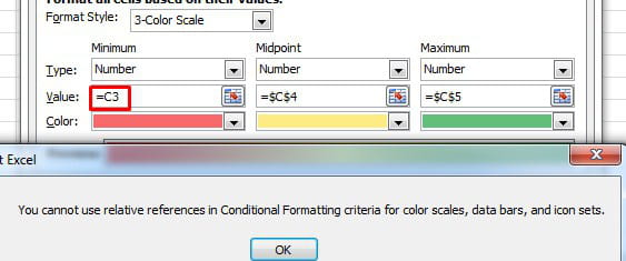How To Use Releative Refrences In Conditional Formating Solved Excel Forum