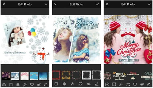 Create free Christmas photo cards: apps, frames, templates