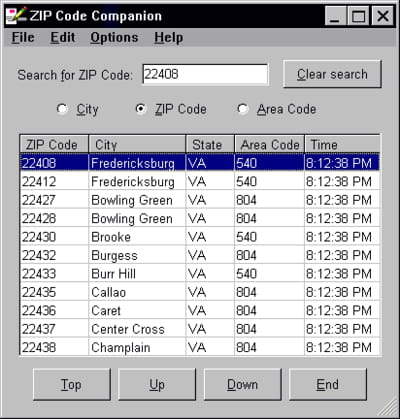 Download the latest version of Zip Code Companion free in English on CCM