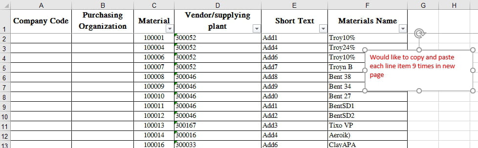 VBA Code For Copy Paste Items For Multiple Times Solved 
